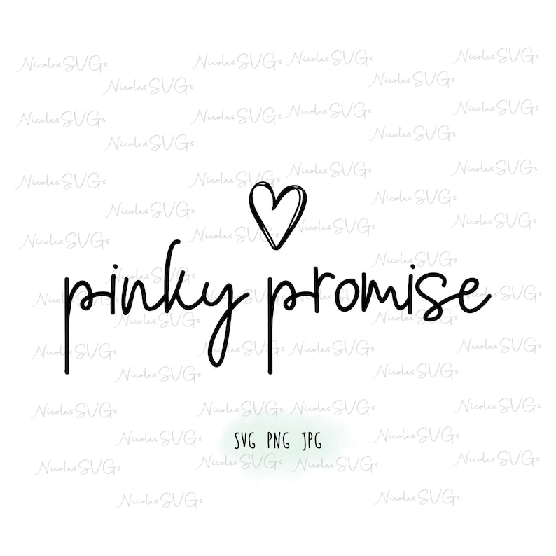 Pinky Promise With Heart SVG PNG JPG Bundle - Etsy