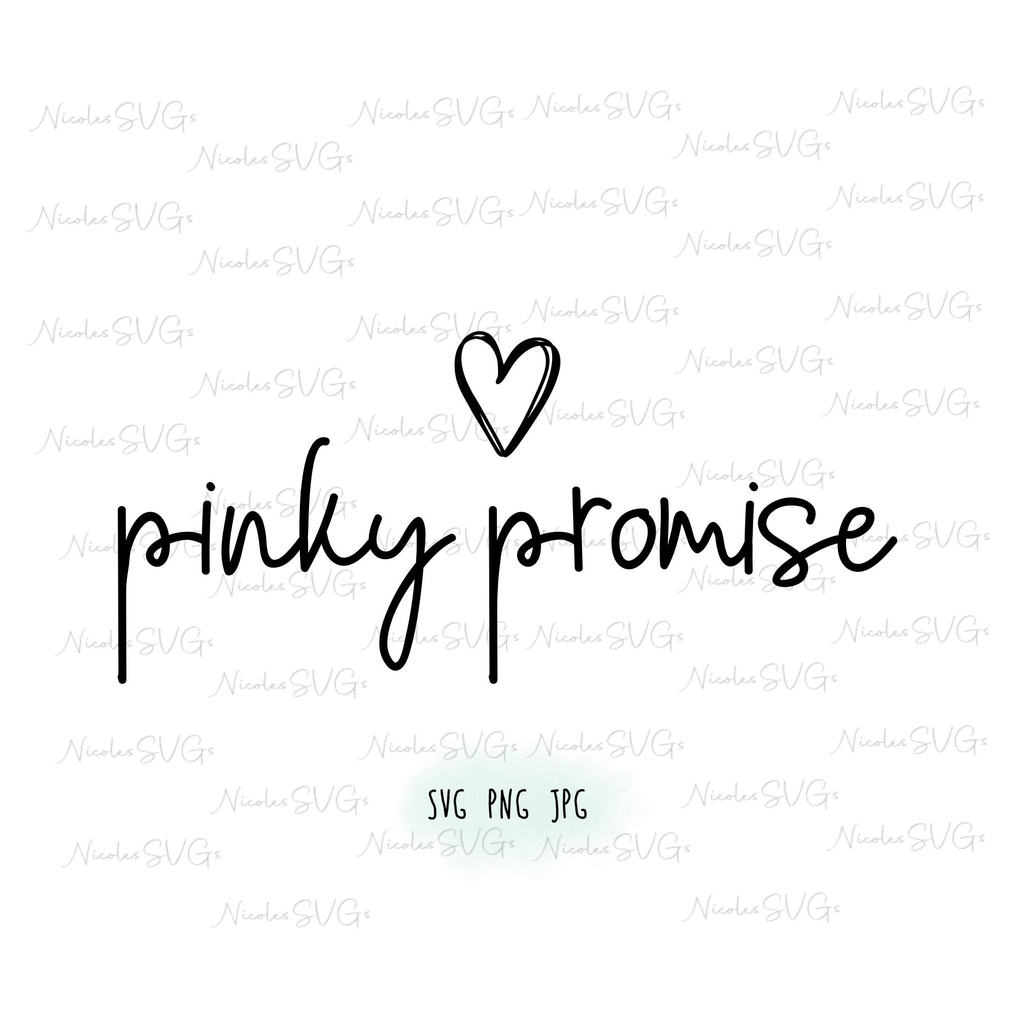 Pinky Promise With Heart SVG PNG JPG Bundle - Etsy