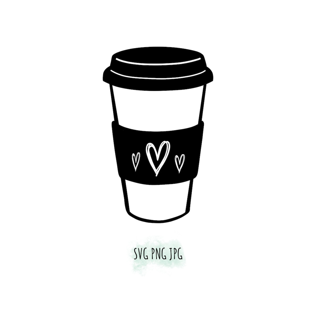 Coffee Cup With Hearts SVG PNG JPG Bundle - Etsy