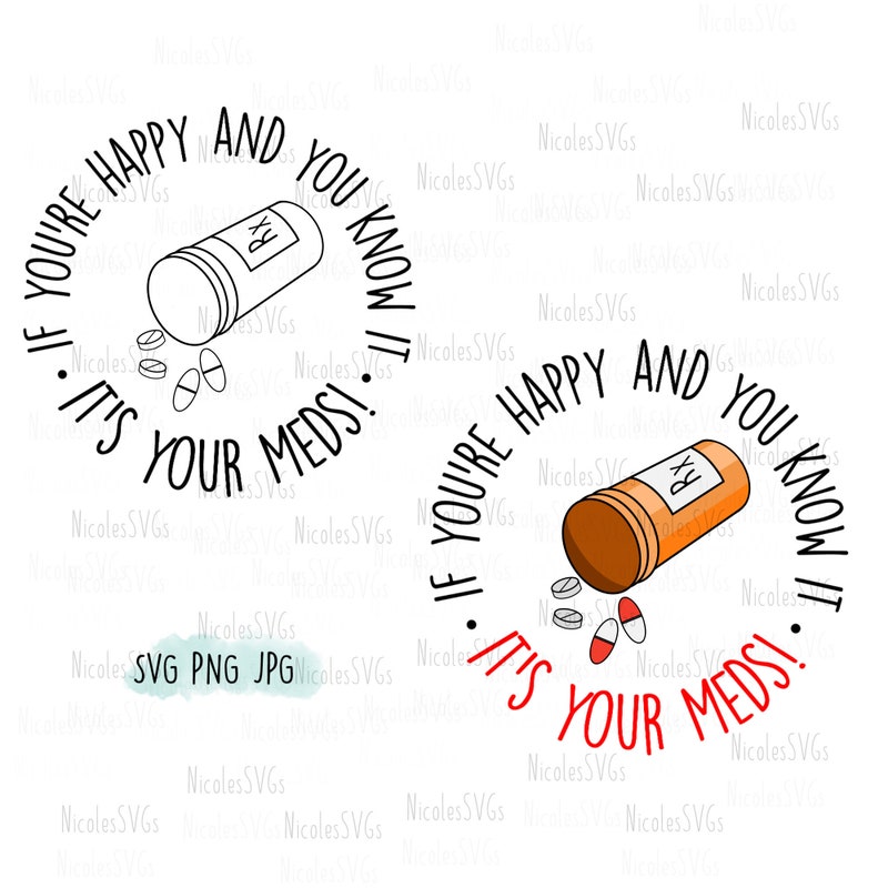 Happy Pill Svg - Etsy