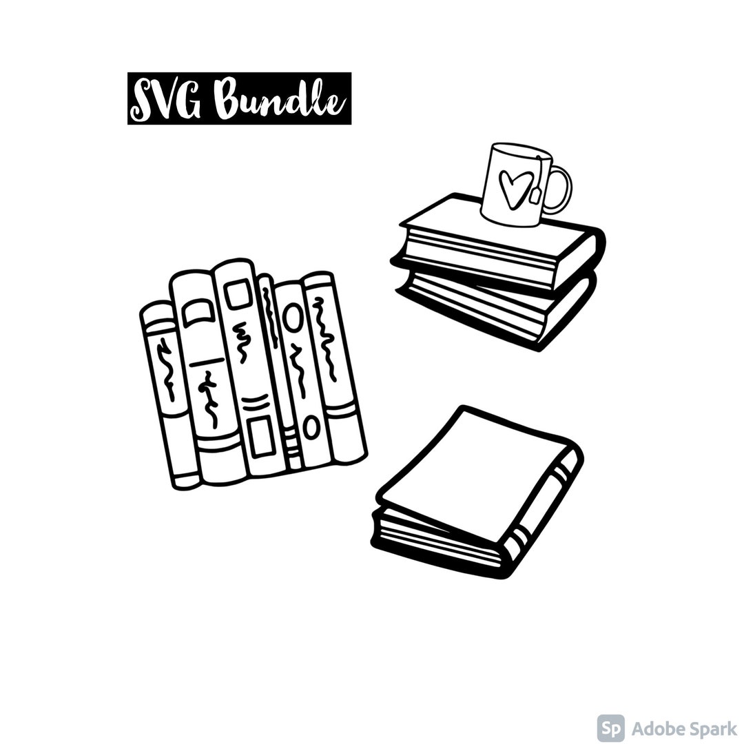 Books SVG Bundle (1 ZIP Folder With 3 Files) - Etsy