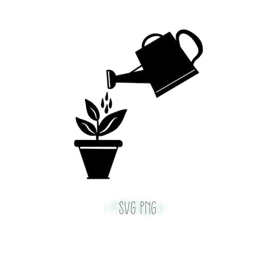 Watering Can With Plant SVG and PNG Bundle - Etsy