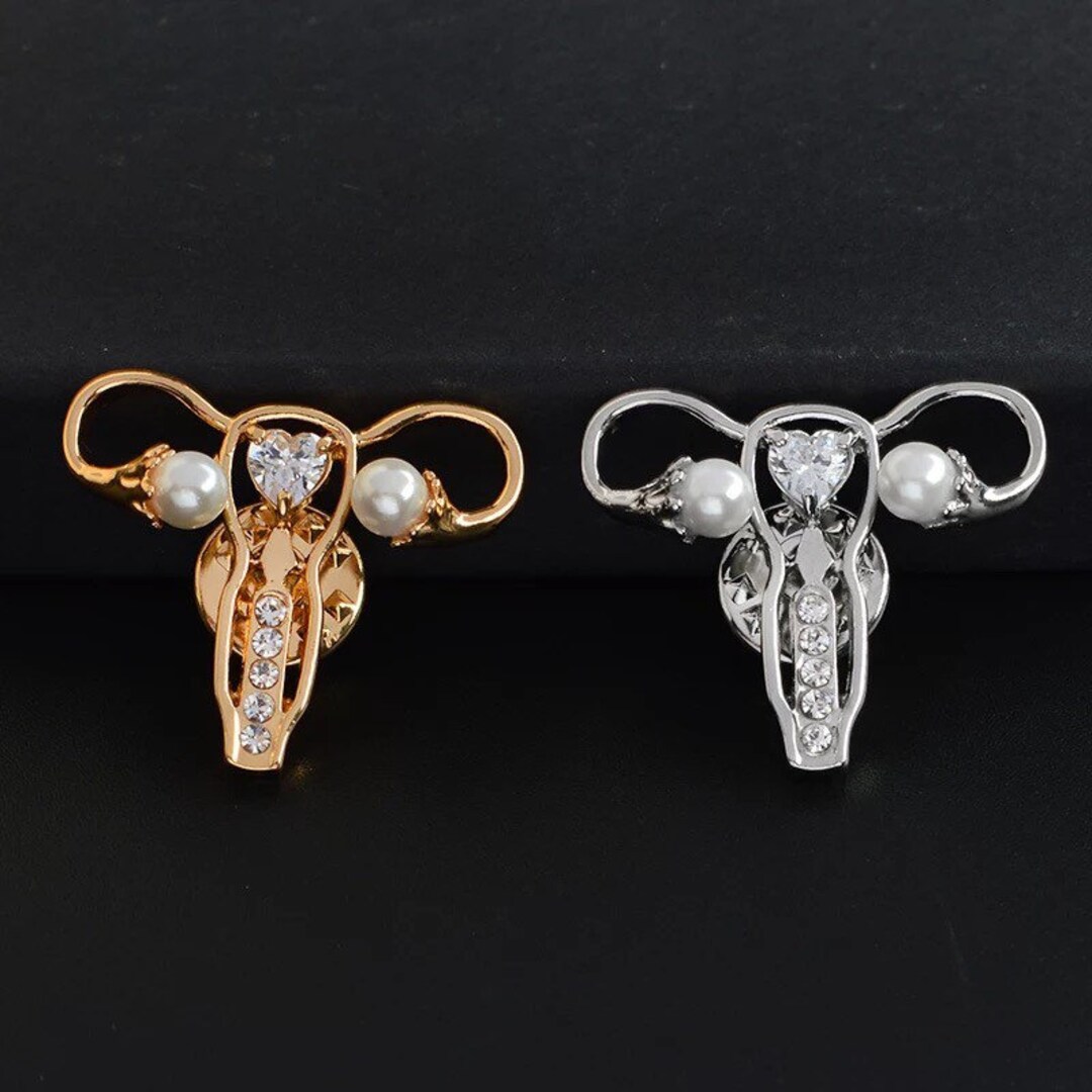Uterus Pin, Ovaries Pin, Pearl Pins, Pins for Nurses, Healthcare ...
