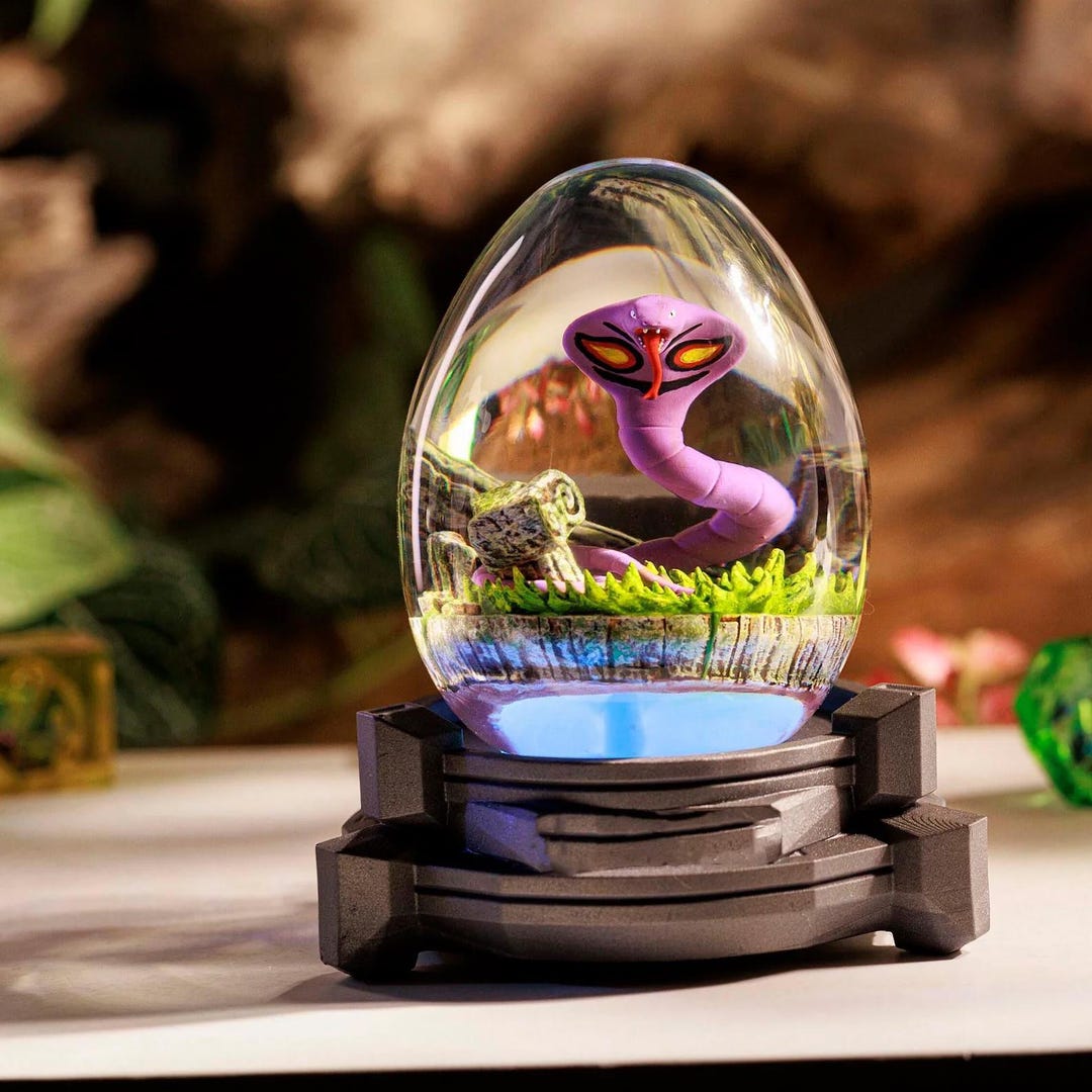 Pokemon Arbok Resin Egg Lamp LED Night Light Handmade Poison Type Snake ...