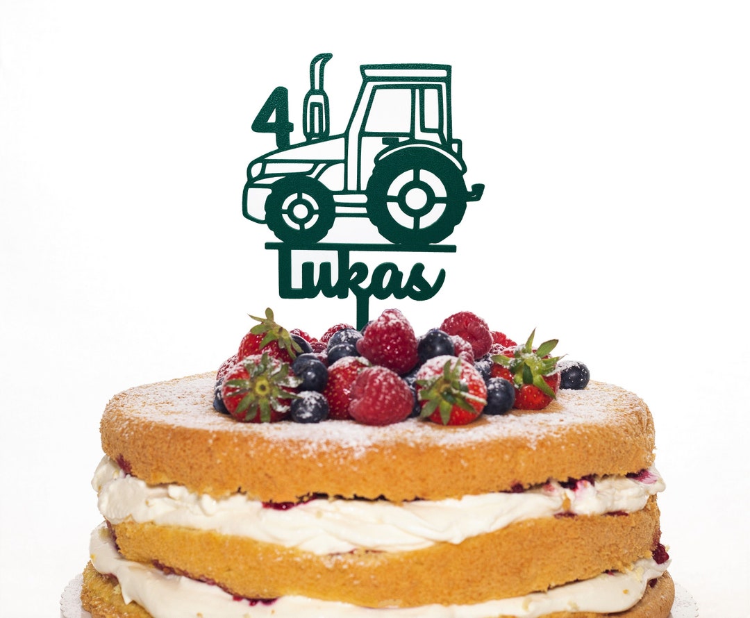 Cake-topper Traktor Personalisiert Mit Name Und Zahl - Etsy