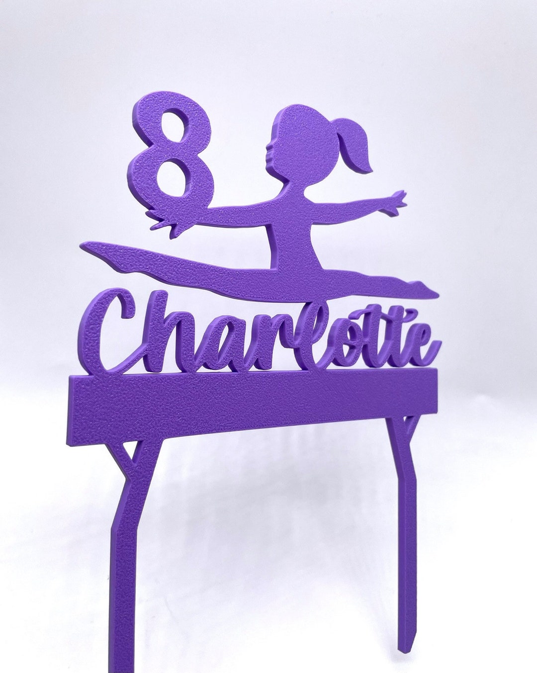 Caketopper Gymnast Cake Topper Personalized With Name and - Etsy