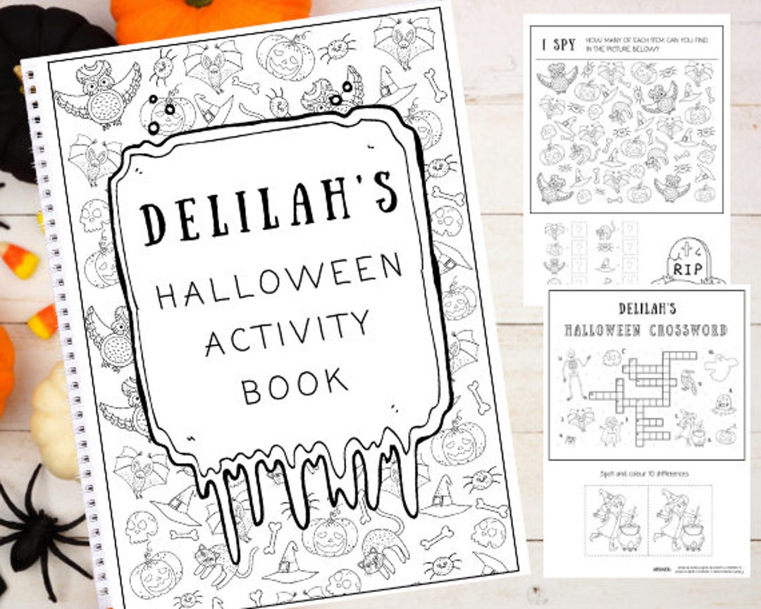 Personalised Halloween Activity Book digital Download - Etsy Australia