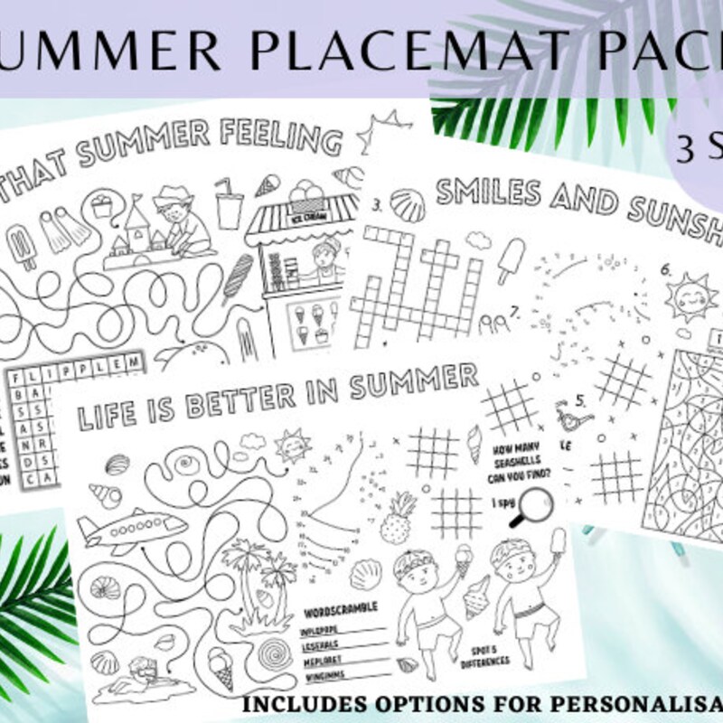 Summer Placemats - Etsy