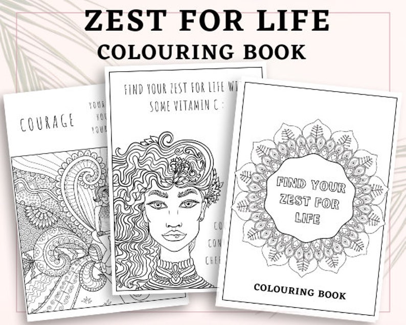 Zest for Life Colouring Book printable PDF FILE - Etsy