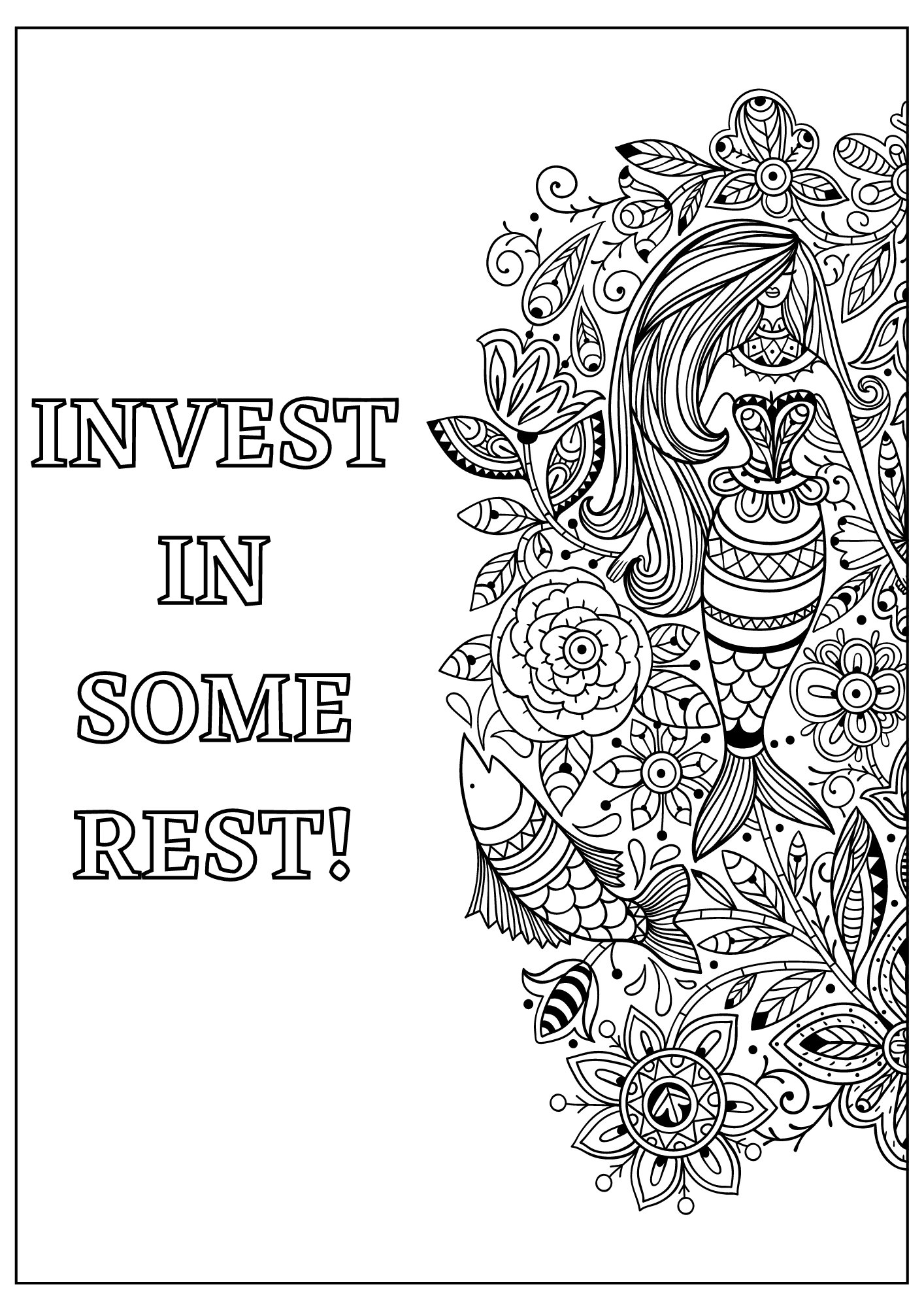 Rest & Relax Colouring Book Printable | Etsy