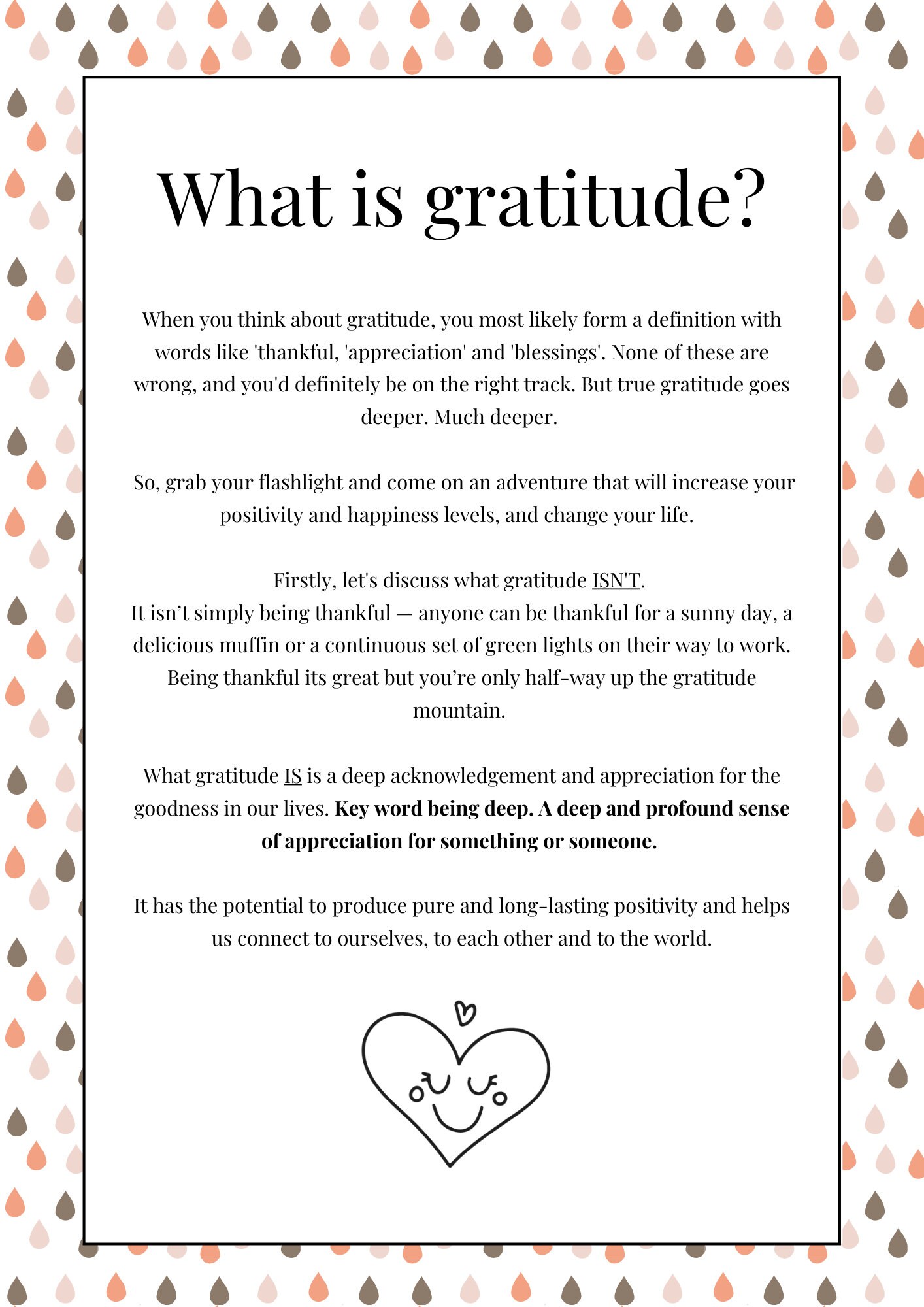 GRATITUDE GUIDE Positive Psychology & Mental Health | Etsy