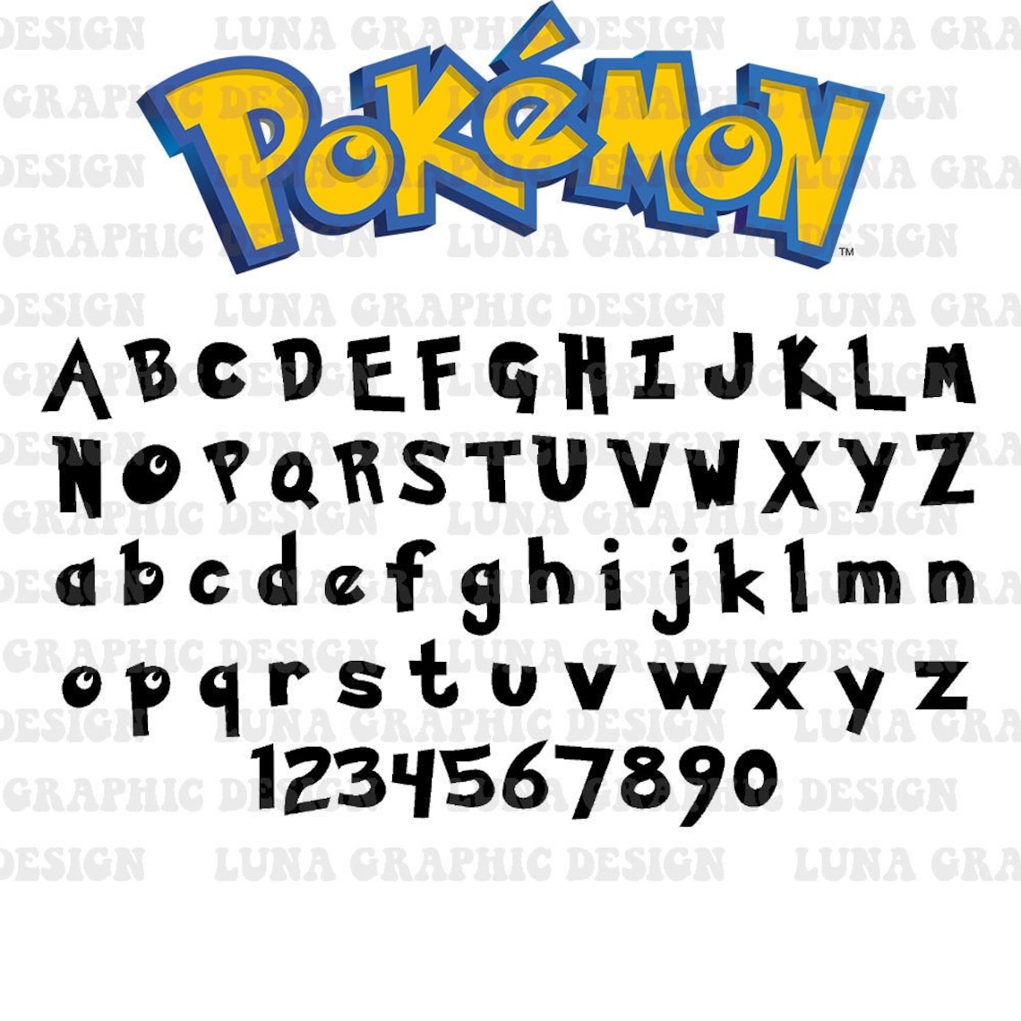 Pokemon Font SVG TTF OTF - Pokemon Bold Font, Pokemon Hollow Font ...