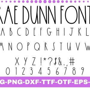 RAE DUNN Font Rae Dunn SVG Cricut Font Farmhouse Font - Etsy