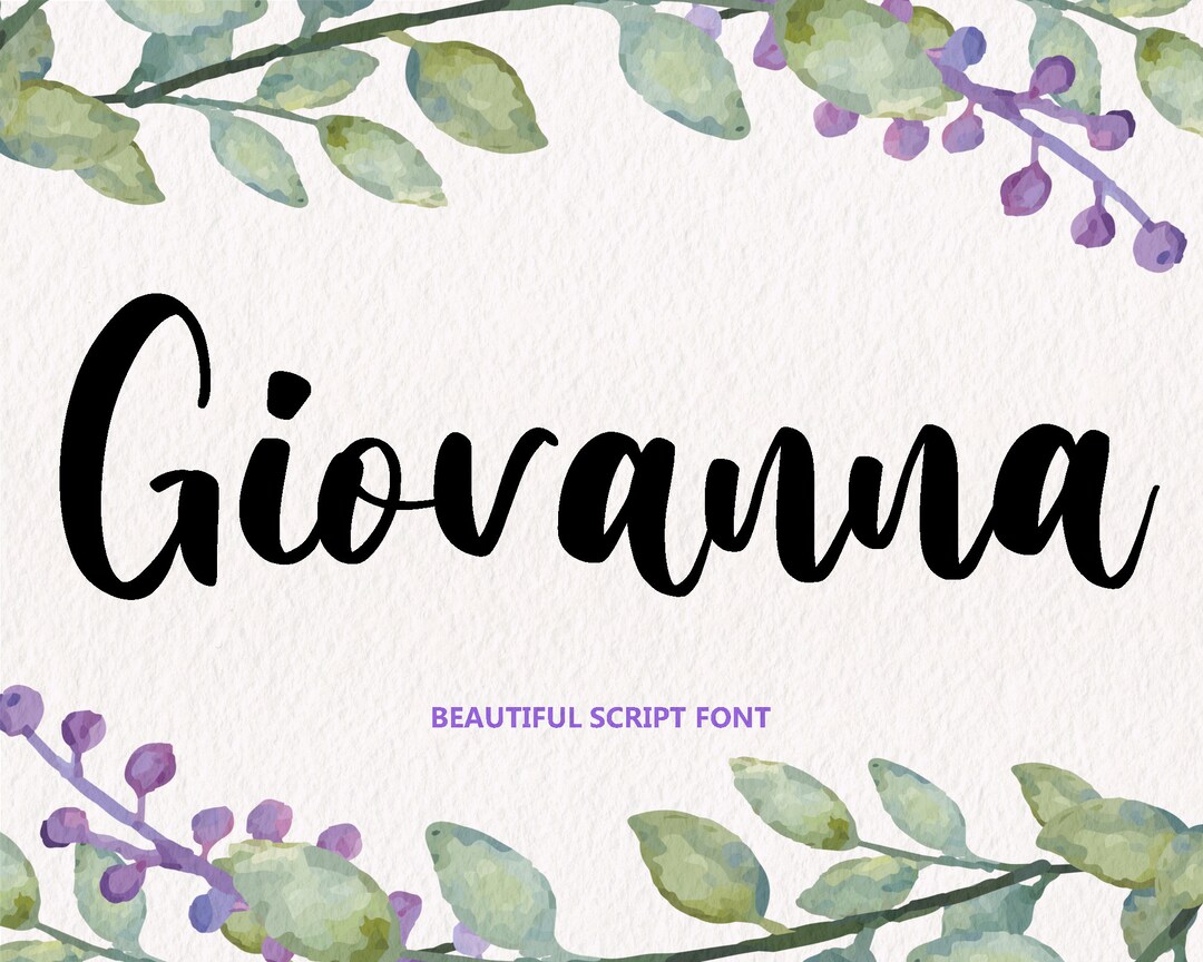 Giovanna Script Font Calligraphy Font Heart Font Font With - Etsy