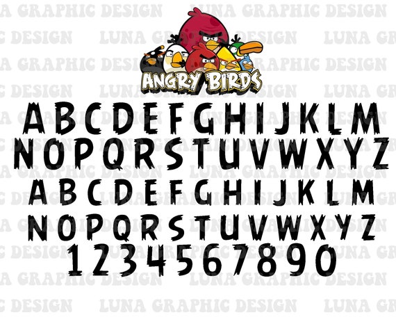 Angry Birds Font SVG TTF OTF Angry Birds svg angry birds | Etsy México