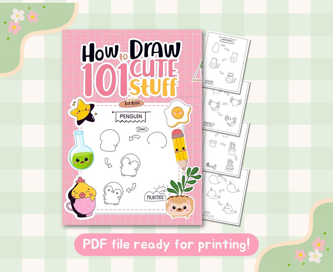HOW TO DRAW 101 Cute Stuff - Printable Pdf Activity Book - Activities ...