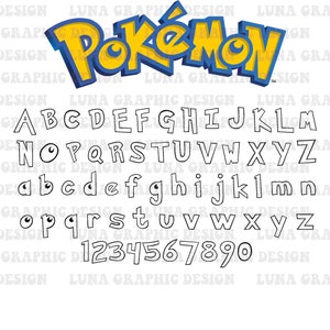 Pokemon Font SVG TTF OTF - Pokemon Bold Font, Pokemon Hollow Font ...