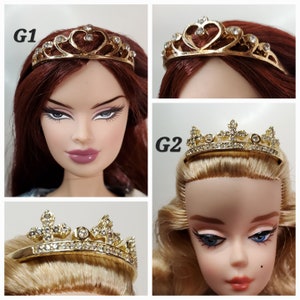 1/6 GOLD Metal Tiara Crown Crystal Phicen Queen Princess Model Muse ...