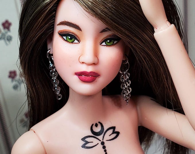 OOAK Barbie Doll Reroot Partial Repaint Tattoos - Etsy