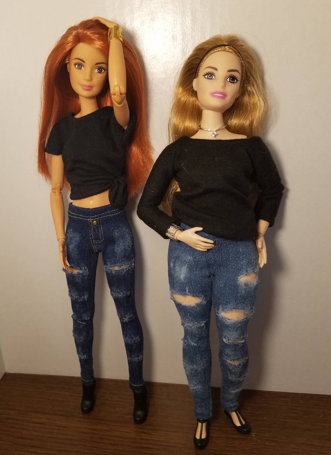PANTS ONLY Slashed Stretch Jegging Will Fit Curvy and Regular Barbie ...