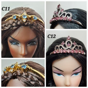 1/6 COLORED Metal Tiara Crown Crystal Phicen Queen Princess Model Muse ...