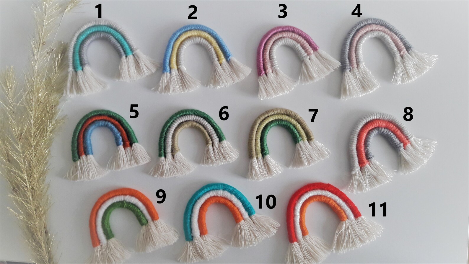 Personalized Mini Macrame Rainbow Keychain Thank You for - Etsy