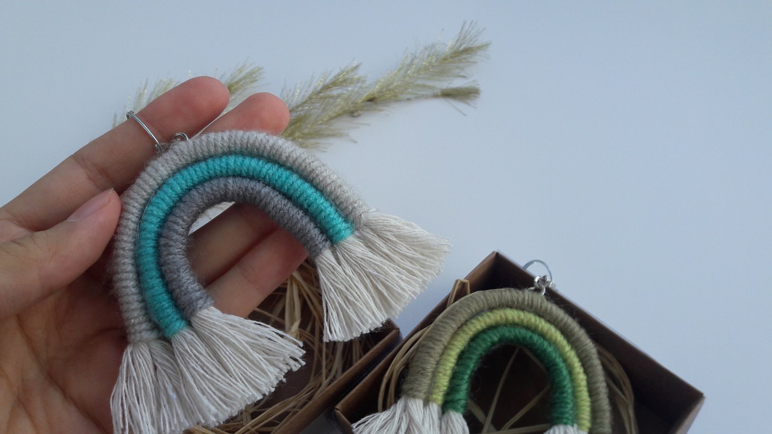 Personalized Mini Macrame Rainbow Keychain Thank You for - Etsy