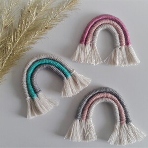 Personalized Mini Macrame Rainbow Keychain Thank You for - Etsy