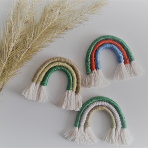 Personalized Mini Macrame Rainbow Keychain Thank You for - Etsy