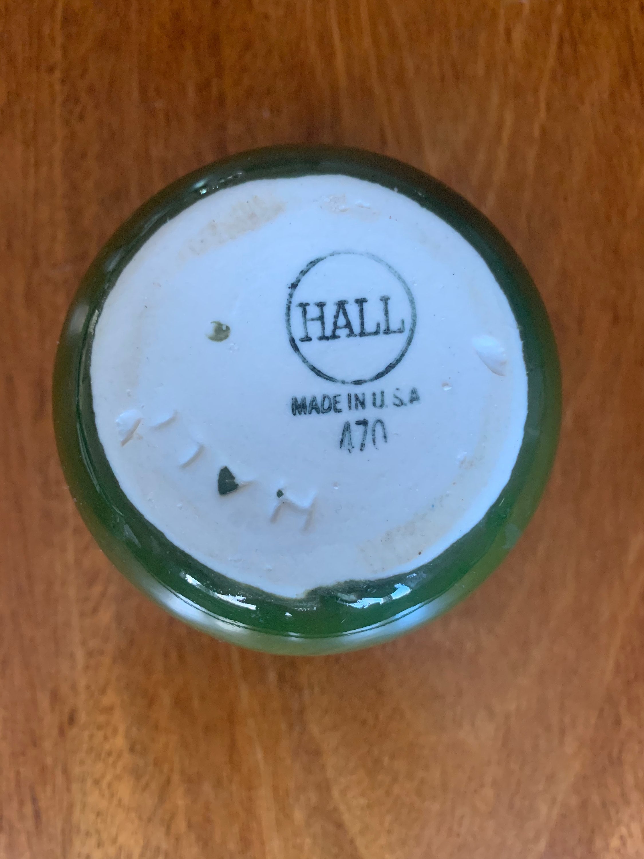 Vintage Hall Pottery Green and White Large Cup/ramekin - 1970s Hall ...