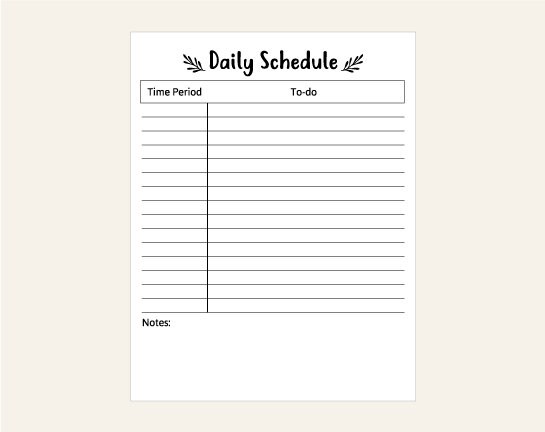 Daily Schedule for Teachers, Parents Homeschool Planner, Substitute ...