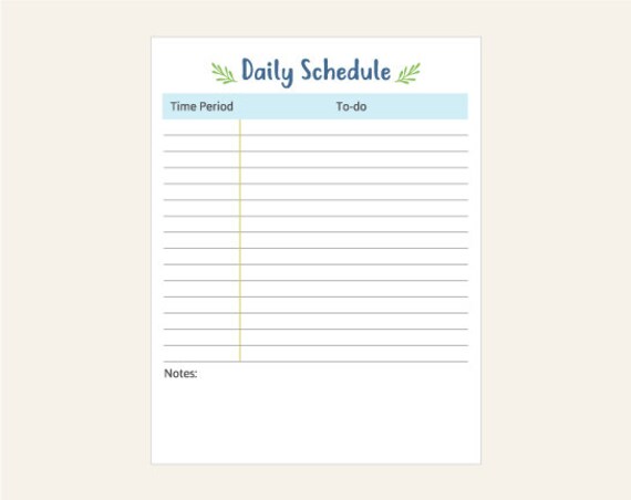 Daily Schedule for Teachers Parents Homeschool Planner - Etsy
