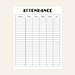Weekly Attendance Sheet Pink for Teachers, Prints for Classroom ...