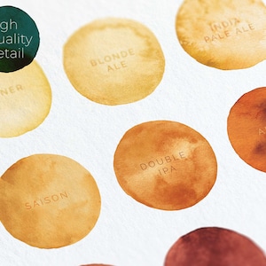 Beer Types & Colors | Vertical Printable Wall Art, Modern Minimalist ...