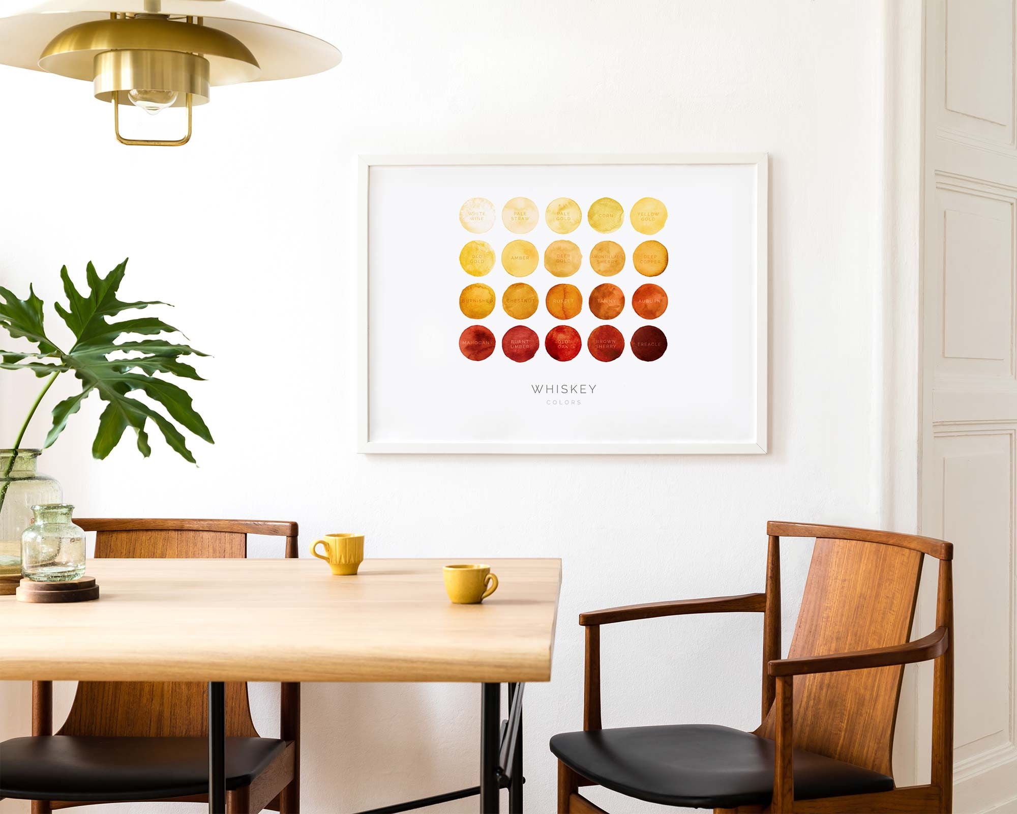 Whiskey Color Scale Chart | Horizontal Printable Wall Art, Modern ...