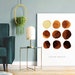 Coffee Roast Color Chart Printable Wall Art, Modern Minimalist ...