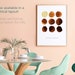 Coffee Roast Color Chart | Horizontal Printable Wall Art, Modern ...