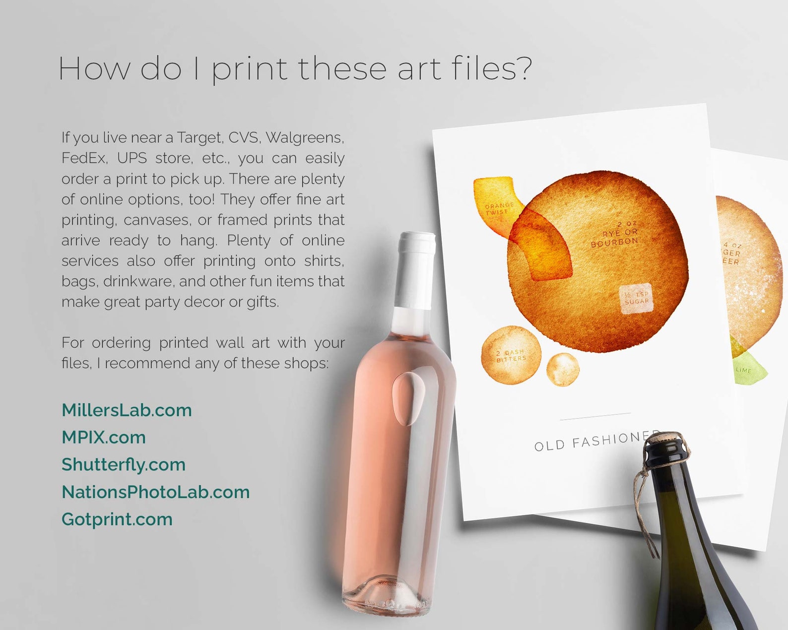 Herbal Tea Color Chart Printable Wall Art Modern Minimalist - Etsy