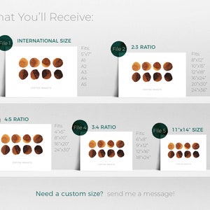 Coffee Roast Color Chart | Horizontal Printable Wall Art, Modern ...