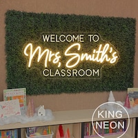 Custom Teacher Name Neon Sign,personalized Teacher Name Sign,welcome ...