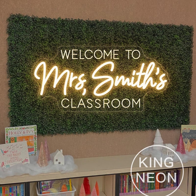 Teacher Classroom Sign Neon - Etsy
