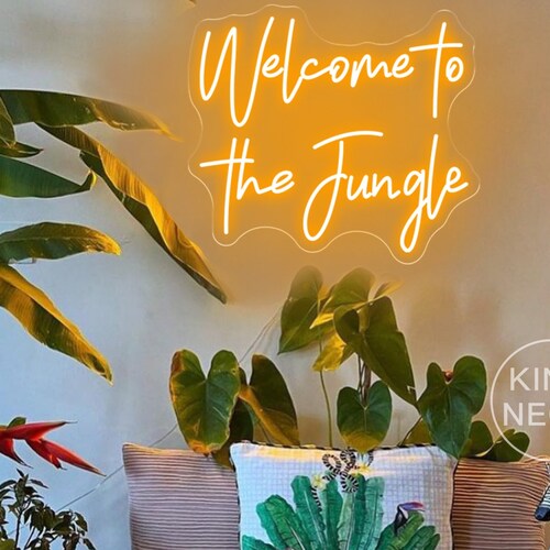 LED Neon Sign Welcome to the Jungle handmade Neon Sign - Etsy