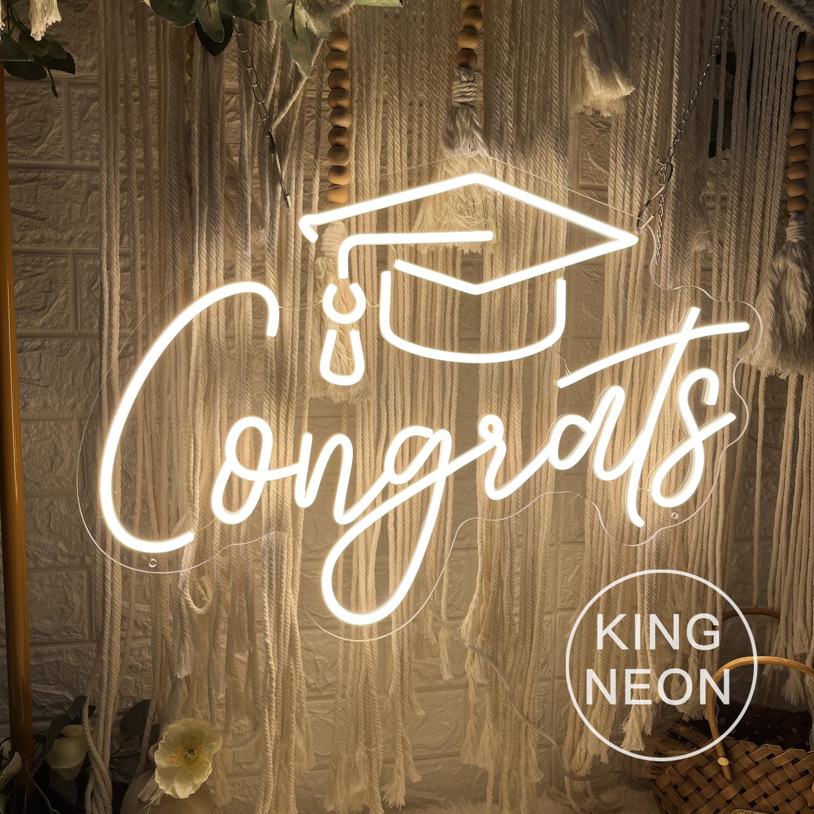 Congrats Neon Sign for Custom Graduation Party, College Congrats Grad ...