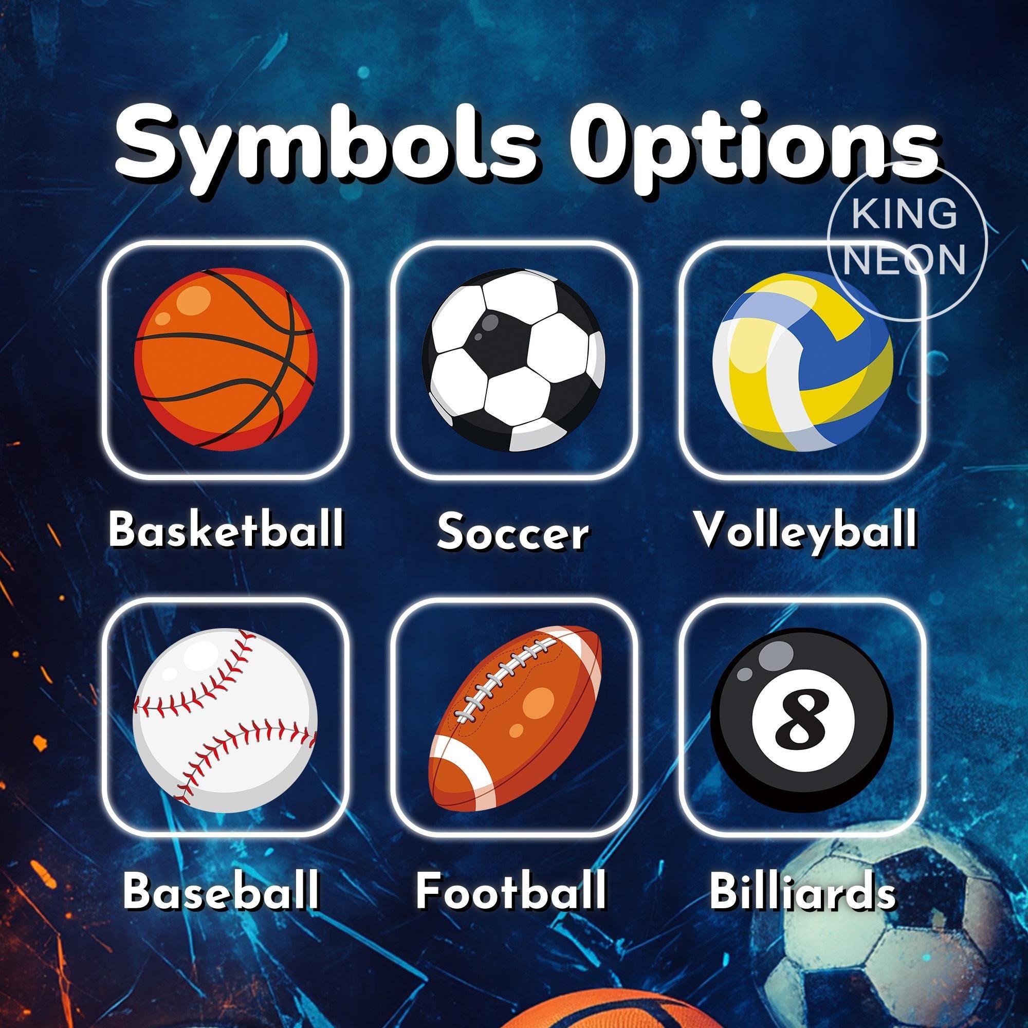 Custom Sports Name Neon Sign, Boy's Bedroom Basketball Football Neon ...