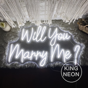 Will You Marry Me? LED Neon Sign, Custom Engagement Party Marriage ...