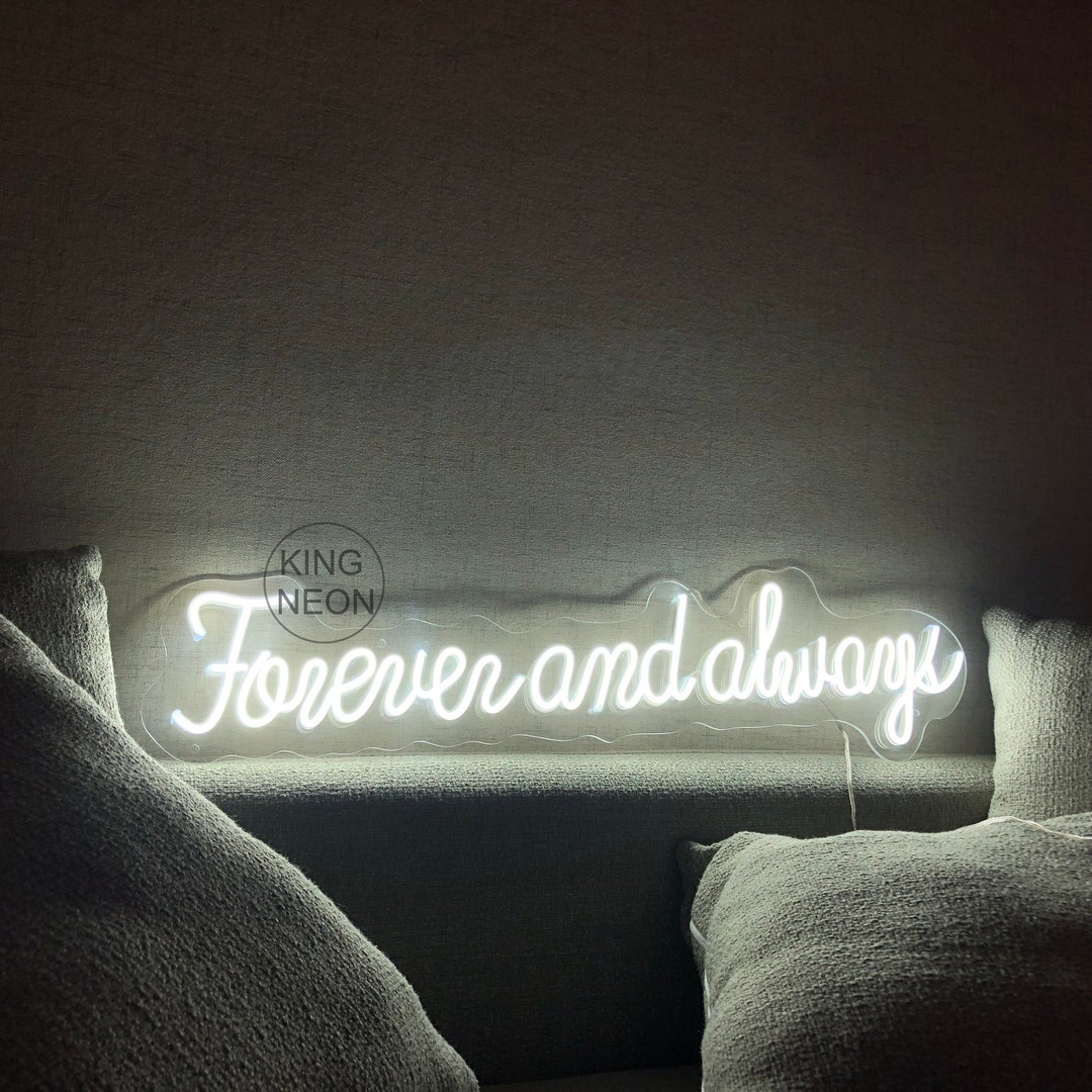 Forever and Always Neon Sign Weddingcustom Neon Sign Artneon - Etsy