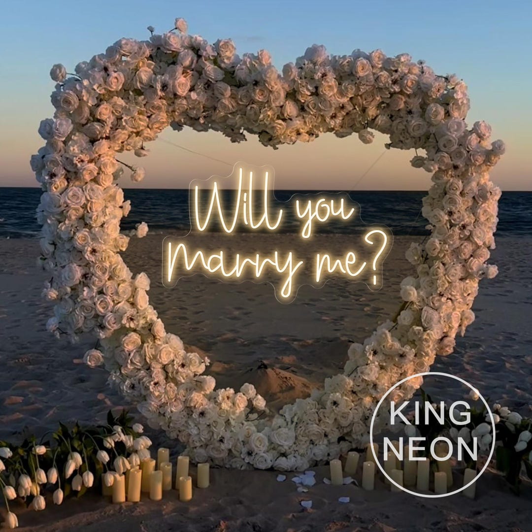 Will You Marry Me? LED Neon Sign, Custom Engagement Party Marriage ...