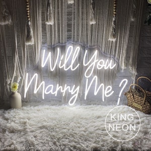 Will You Marry Me? LED Neon Sign, Custom Engagement Party Marriage ...