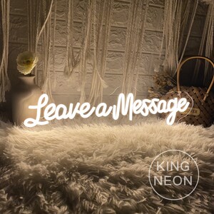 Custom "leave a Message" LED Neon Sign, Wedding Audio Guestbook Decor ...