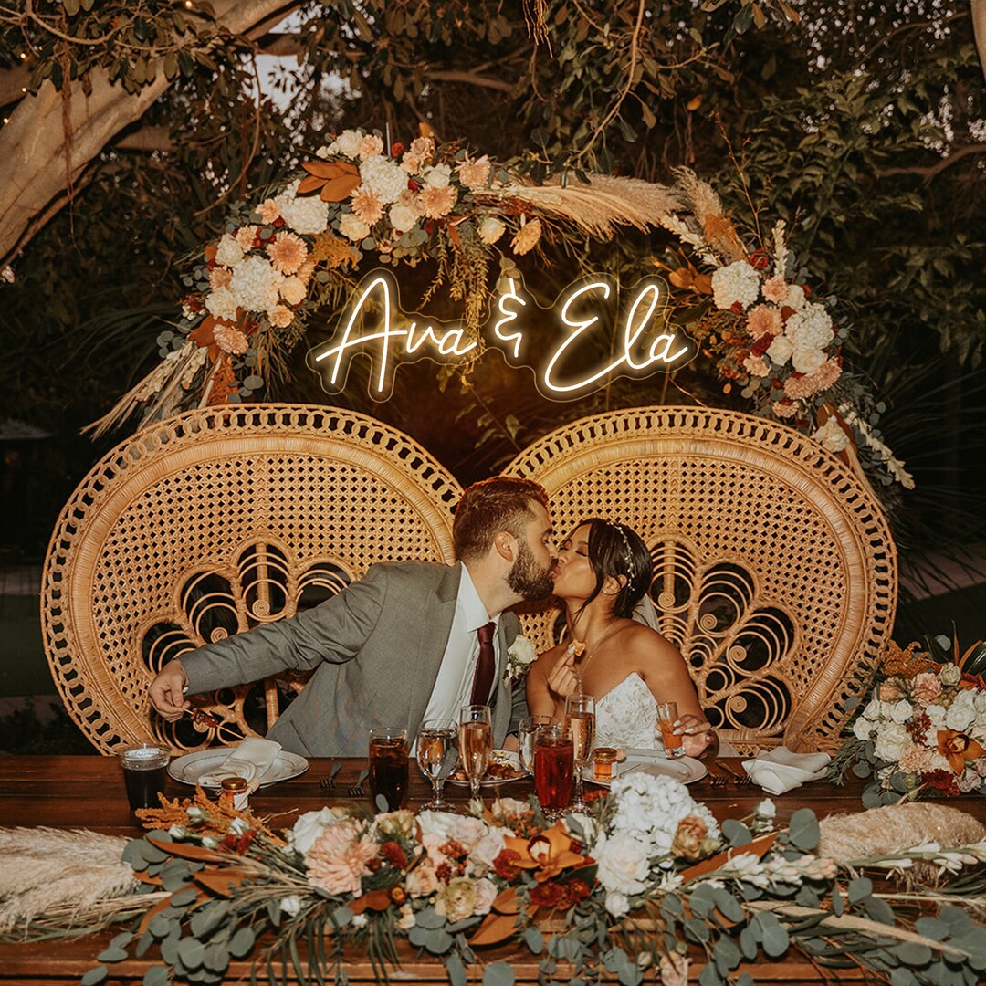 Custom Wedding Neon Name Sign,neon Sign Wedding Wall Decor,led Wedding ...